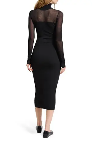 MARCELLA Marina Turtleneck Body-con Midi Dress