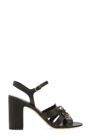 FERRAGAMO Lumya Gancio Ankle Strap Sandals - Black