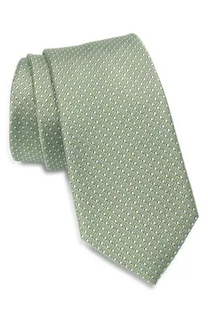 Nordstrom Tepper Dot Silk Jacquard Neck Tie - Green