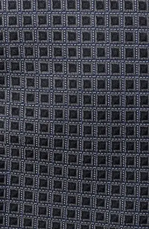 Nordstrom Stailey Neat Stretch Silk Jacquard Neck Tie - Black