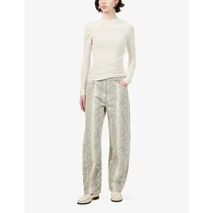 Citizens Of Humanity Miro Print Relaxed Fit Barrel Leg Jeans