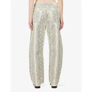 Citizens Of Humanity Miro Print Relaxed Fit Barrel Leg Jeans