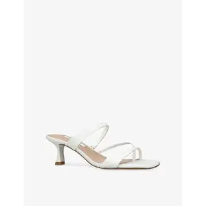 Steve Madden Ajay Leather Heeled Sandals - White