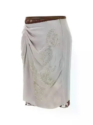JACQUES Floral-embroidered Skirt