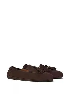 SCAROSSO Anais Tassel Loafers - Brown
