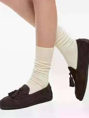 SCAROSSO Anais Tassel Loafers - Brown