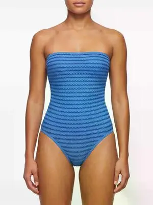 Seafolly Textured Bandeau One-piece Swimsuit