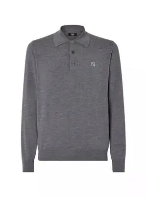 Fendi Long-sleeve Polo Shirt - Grey