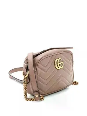 Gucci Gg Marmont Mini Crossbody Bag - Neutrals