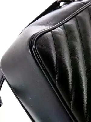 Saint Laurent Lou Camera Bag Matelasse Chevron Leather Small - Black