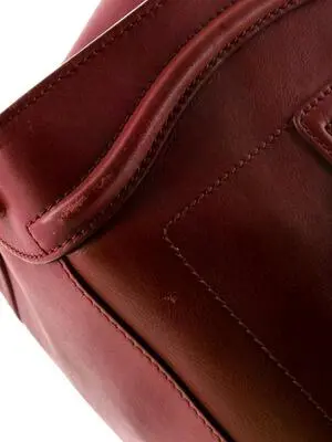 Celine Luggage Bag Smooth Leather Mini Tote Bag - Red