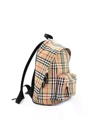 Burberry Jett Vintage Check Canvas Medium Backpack