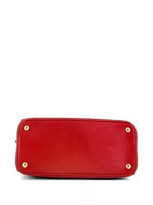 Prada Double Zip Lux Saffiano Leather Small Tote Bag