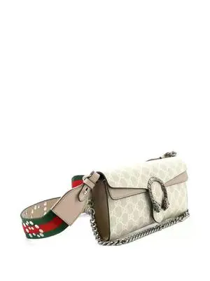 Gucci Dionysus East-west Flap Bag Gg Coated Canvas Small