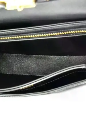 Celine Triomphe Besace Clea Chain Flap Bag - Black