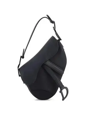 Dior Ultra Matte Saddle Handbag Leather Mini Shoulder Bag - Black