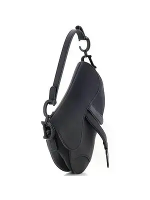 Dior Ultra Matte Saddle Handbag Leather Mini Shoulder Bag - Black