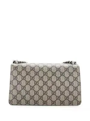 Gucci Dionysus Gg Coated Canvas Small Shoulder Bag With Crystal Embellished Metal - Red