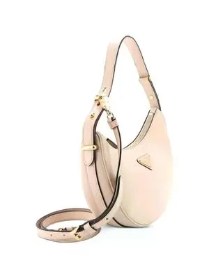 Prada Arque Half Moon Leather Small Hobo Bag