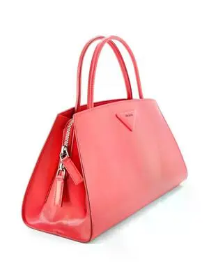 Prada Architectural Top Handle Spazzolato Leather Satchel