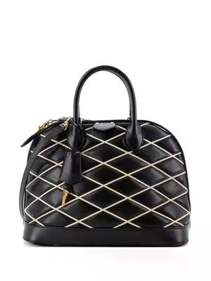LOUIS VUITTON Alma Malletage Leather Pm Tote Bag - Black