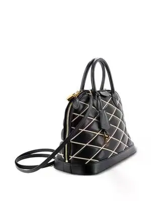 LOUIS VUITTON Alma Malletage Leather Pm Tote Bag - Black