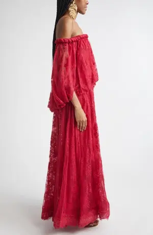 Zimmermann Luna Twist Lace Gown