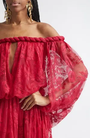 Zimmermann Luna Twist Lace Gown