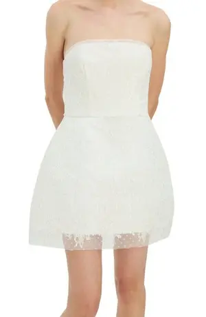 Bardot Franca Strapless Lace Minidress
