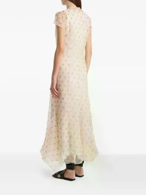 Khaite V-neck Midi Dress - Neutrals