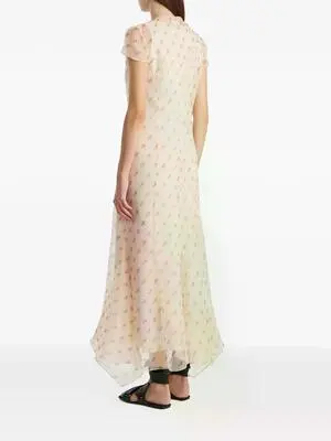 Khaite V-neck Midi Dress - Neutrals