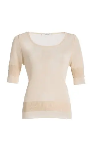 LEMAIRE Layered Knit Top Ivory