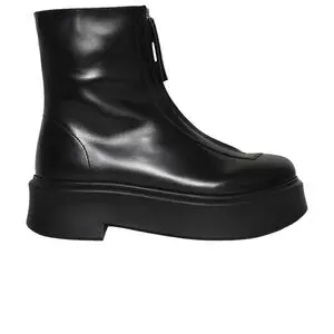 THE ROW Zipped Boots - Black