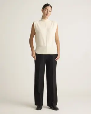 Quince Ultra-stretch Ponte Trousers - Black
