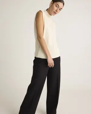 Quince Ultra-stretch Ponte Trousers - Black