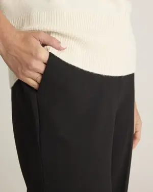 Quince Ultra-stretch Ponte Trousers - Black