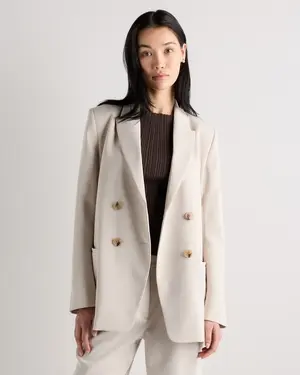 Quince Double Breasted Blazers For Women