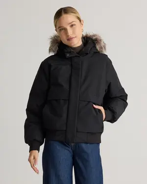 Quince Responsible Down Hooded Short Parka - Black