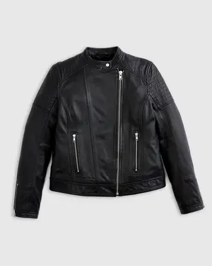 Quince Leather Café Racer Jacket