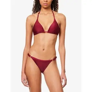 GRACEJACOB Cherry Shimmer Bikini Top