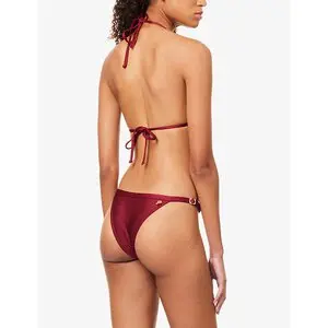 GRACEJACOB Cherry Shimmer Bikini Top