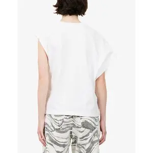AGOLDE Corrine Asymmetric Cotton T-shirt - White