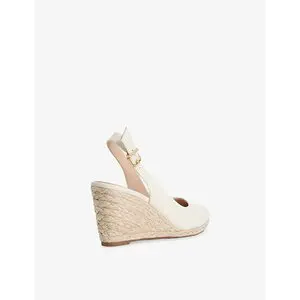 DUNE Leather Wedge Heel Slingbacks