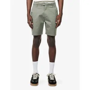 ARNE Cotton-blend Tailored Chino Shorts - Olive