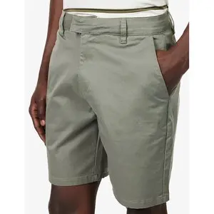 ARNE Cotton-blend Tailored Chino Shorts - Olive