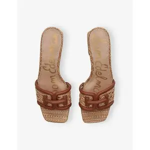Sam Edelman Waylon Woven Heeled Sandals - Brown/oth