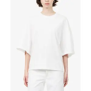 AGOLDE Ellery Cinched Cotton T-shirt - White
