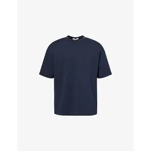 ARNE Everyday Luxe Cotton-blend T-shirt - Navy