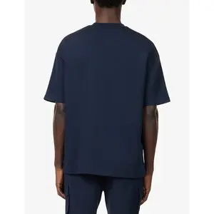ARNE Everyday Luxe Cotton-blend T-shirt - Navy
