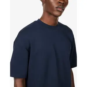 ARNE Everyday Luxe Cotton-blend T-shirt - Navy